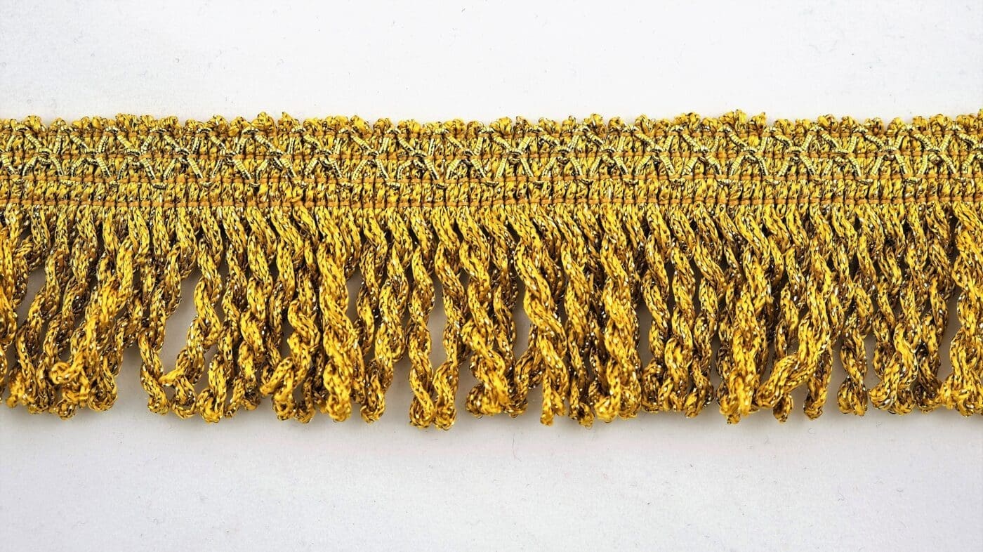 Franjeband Goud en Zilver Getwist 4.5cm lang. 5mm dik. 25m - Gremmen BV ...